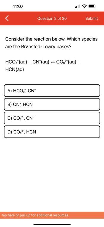Answered Consider the reaction below Which species are the Brønsted