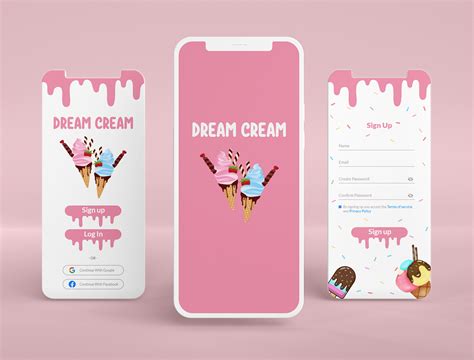 Ice Cream App Design 1st Part On Behance
