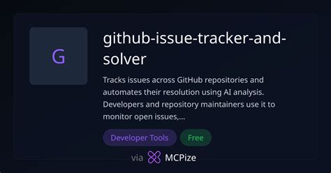 Github Issue Tracker And Solver Mcp Server