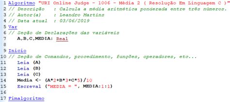 pontoprogramar uri online judge 1006 média 2 resolução em