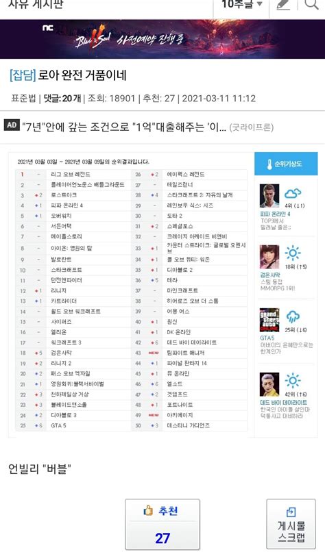 웹진 인벤 로스트아크 주접 모음 오픈이슈갤러리