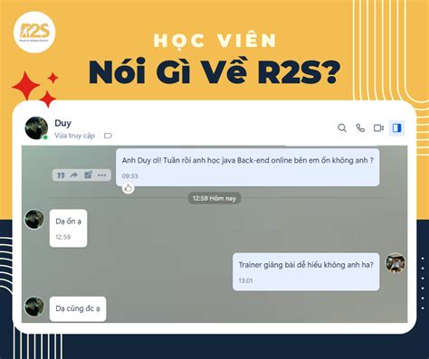 Khoá học Java back end R2S Academy