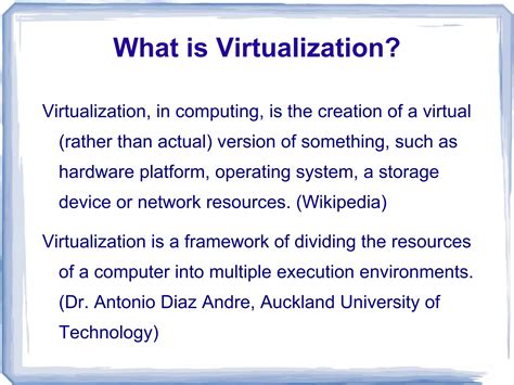 Introduction To Virtualization Ppt