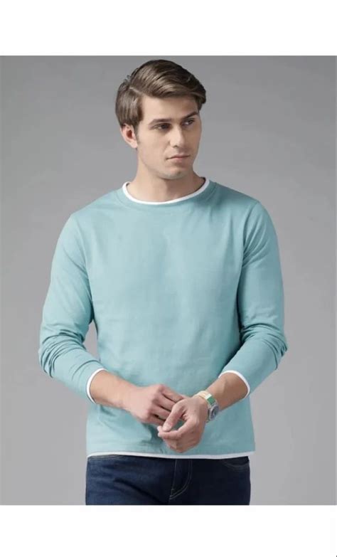 Plain Men Half Sleeves Cotton T Shirts Round Neck At Rs 700 In Gautam