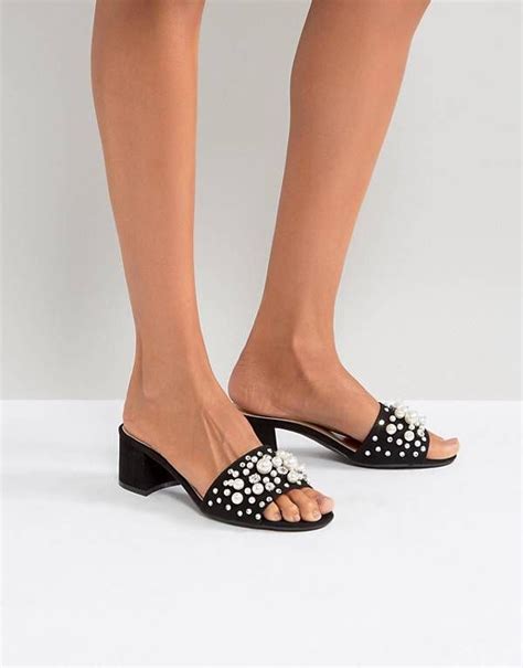 Qupid Pearl Trim Mule Sandal Women Shoes Perfect Shoes Shoes