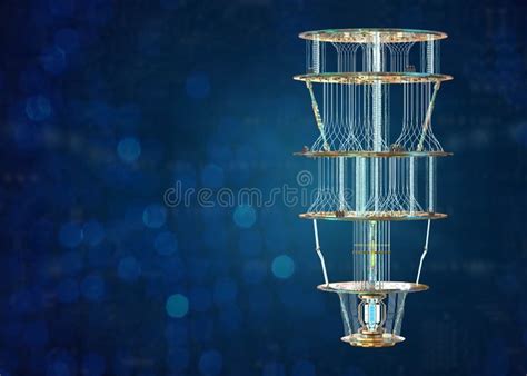 Quantum Computer Close Up Futuristic Technology Generative Ai Image