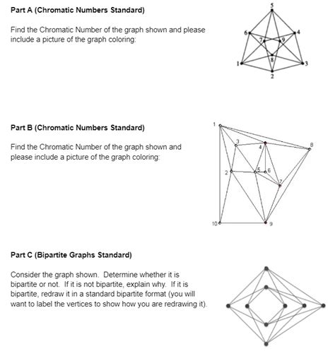 Solved Part A Chromatic Numbers Standard Find The