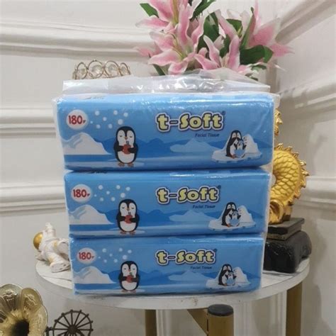 Jual Tisu T Soft 180gr 2ply Paket 3 Pcs Facial Tissu 180 Sheet Isi 3