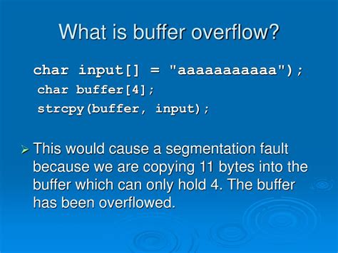 PPT Buffer Overflow Exploits PowerPoint Presentation Free Download ID