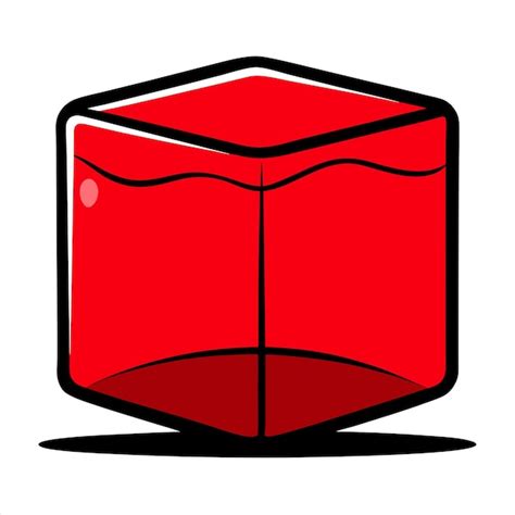 A Red Cube With A Red Square Inside Premium Ai Generated Vector