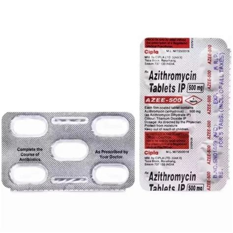 Azee Azithromycin 500mg Tablets At ₹ 55stripe Azithromycin 500 Mg In