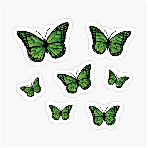 Green Butterfly Sticker By Vikikl Ubicaciondepersonascdmxgobmx
