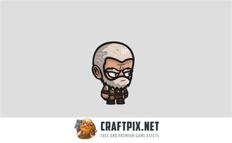 Old Hero Chibi Style Character Sprites