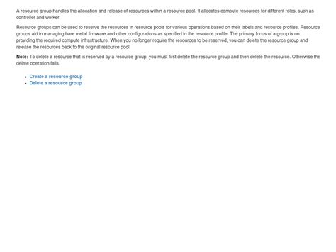 Resource Group Overview Dell Telecom Infrastructure Automation Suite 2 3 Infrastructure