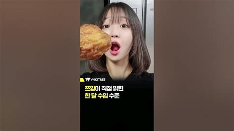 먹방 유튜버 쯔양 수입 공개 Shorts Youtube