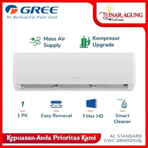 Promo GREE AC SPLIT PK GWC MOO GWC MOO S PK STANDARD Diskon Di Seller Zensporty