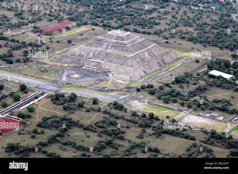 Aerial View Of Pyramid Of The Sun And Archaeological Site In