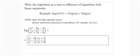 Solved Write the expression as a sum or difference of | Chegg.com