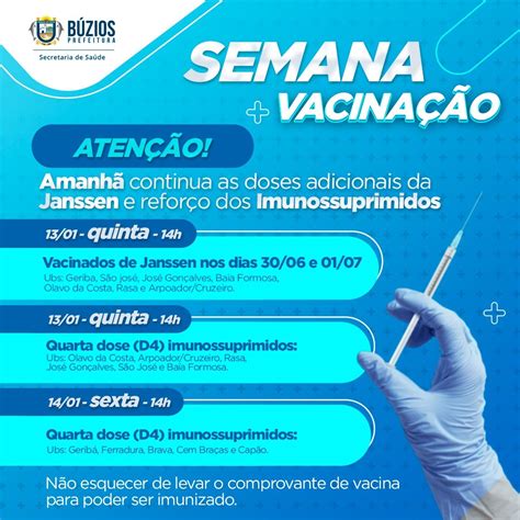 Prefeitura De Búzios Realiza Aplicação Da Quarta Dose Da Vacina Contra