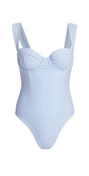 Simkhai Womens Kyle Bustier One Piece Swimsuit