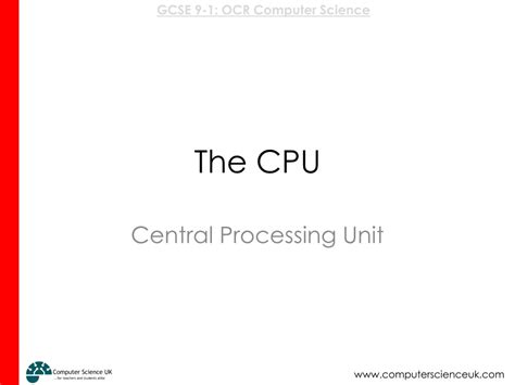 PPT CPU The Heart Of Your Computer PowerPoint Presentation Free