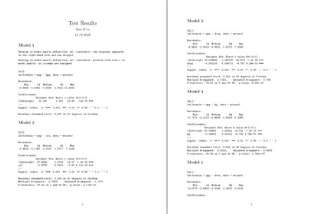 R Markdown Output Test Results In Loop Stack Overflow