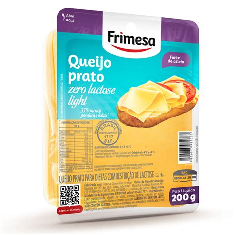 Queijo Prato Frimesa 200g Fatiado Sem La
