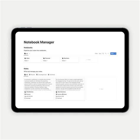 Notion Notebook Manager