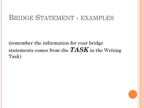Bridge Statement At Eva Timmins Blog