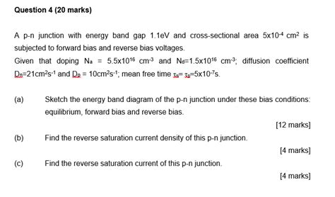 Solved Hi This Is Semiconductor Device Physics Questions Chegg