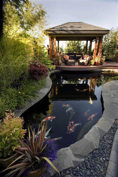 Relaxing Backyard Ideas With Koi Pond Homemydesign