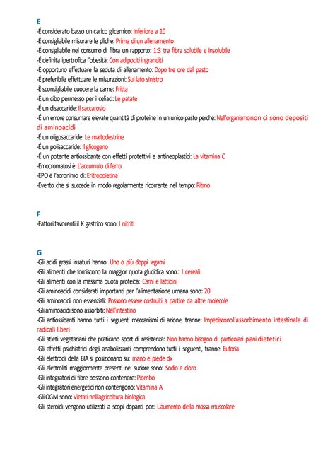 Solution Scienze E Tecniche Dietetiche Paniere Completo Di Risposte