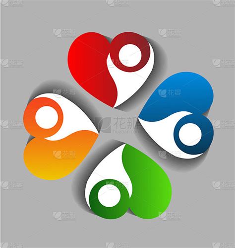 团队合作心爱人慈善理念图标