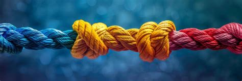 Premium Photo Unity In Diversity Teamwork And Strength Through Rope Connection Generative Ai