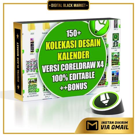 Jual 150 Kalender Cdr Only Coreldraw Template Shopee Indonesia