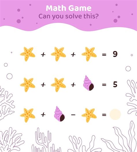 Premium Vector Math Game Vector Template