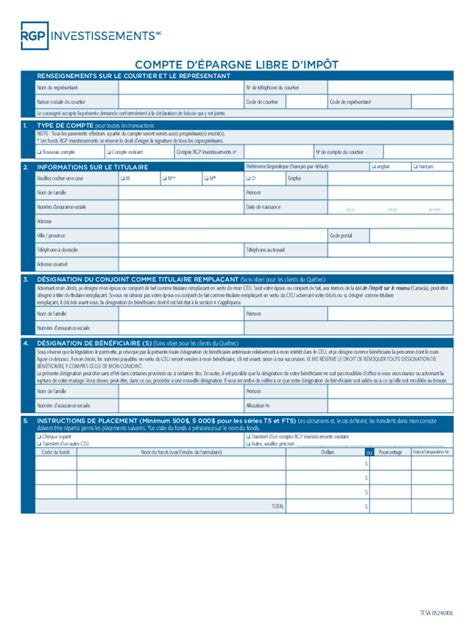 Fillable Online Demande Douverture De Compte Rgpinvestissements Ca Fax Email Print Pdffiller