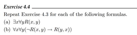 solved repeat exercise 4 3 for each of the following