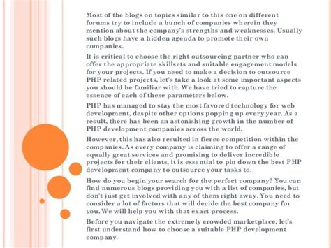 top php development companies to outsource ppt