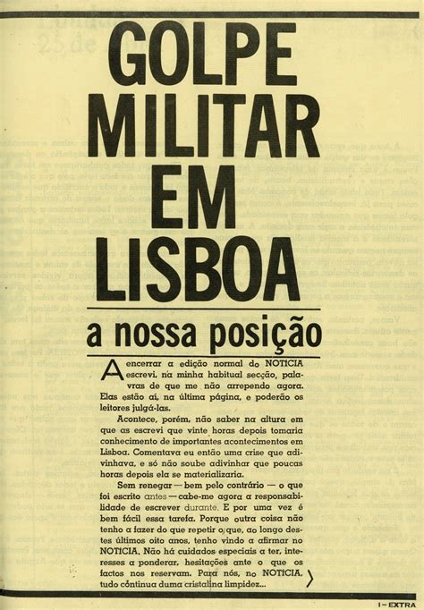Comjeitoearte O 25 De Abril De 1974 Nos Jornais E Revistas Da época