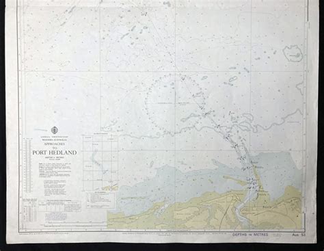 Nautical Chart Approaches To Hedland Western Australia Ran 1979