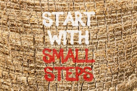 Start With Small Steps Symbol Concept Words Phrase Start With Small