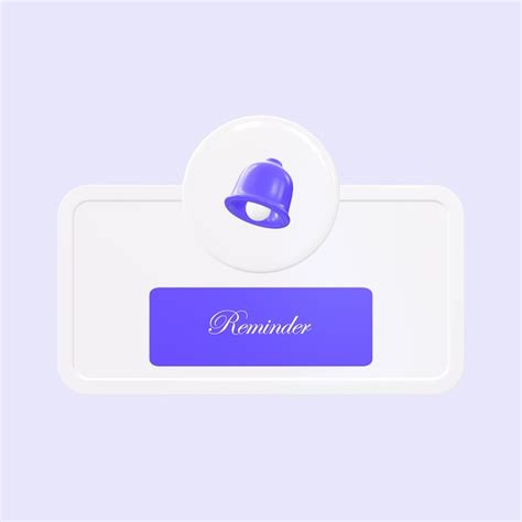 Premium Psd 3d Rendering Icon Of Notification