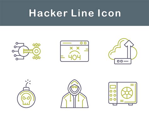 Hacker Vector Icon Set 20708424 Vector Art At Vecteezy