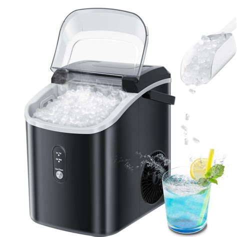 Auseo Nugget Ice Maker Countertop 33lbs24h Self Cleaning Function