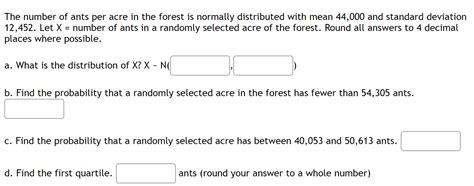 Solved A Variable X Is Normally Distributed With Mean 20 And