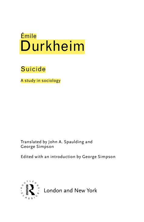 2 2 Positivism Suicide Emile Durkheim Émile Durkheim Suicide A Study