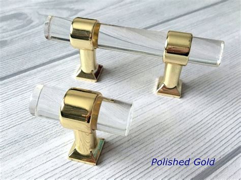 50 mm Acryl Schrankgriffe Gold Silber Nickel Stahl Möbel Knauf Etsy de