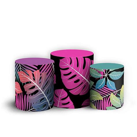 Trio Cilindro Tropical Sublimado D Elástico Sublitex painéis sublimados