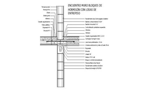 Wall Block With Beam Cad Construction